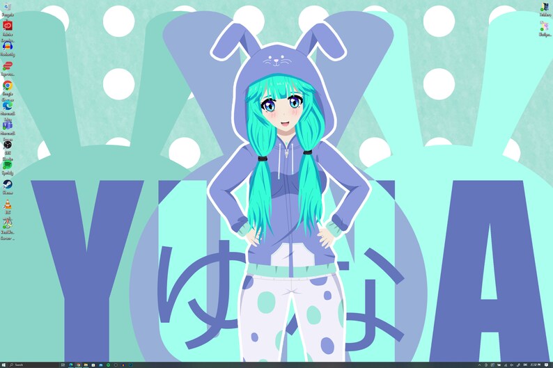 Anime Girl Bunny Desktop Wallpaper Pack 3840x2160px, 300ppi - Etsy Israel