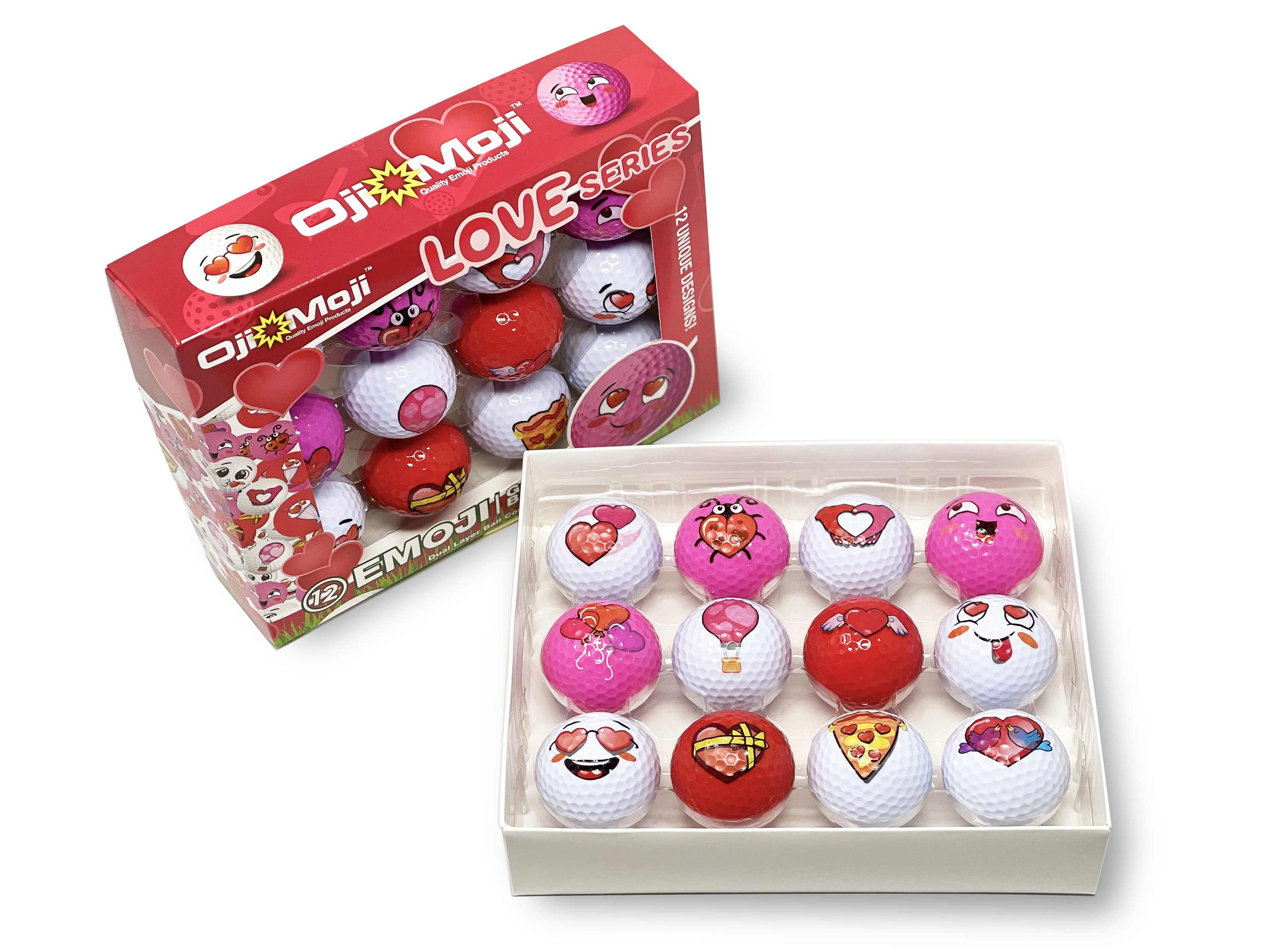 Oji-emoji Premium Emoji Golf Balls, Unique Professional Practice Golf ...