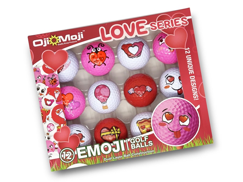 Oji-emoji Premium Emoji Golf Balls, Unique Professional Practice Golf ...