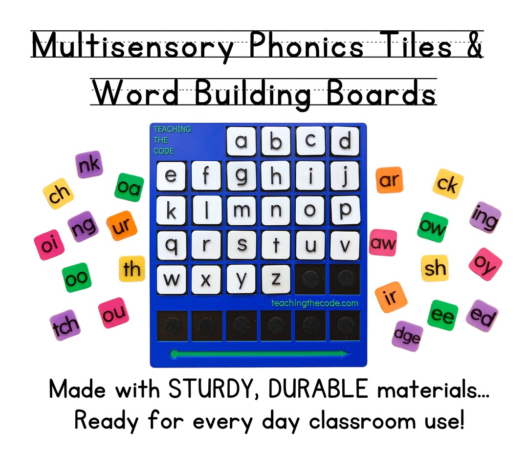 Multisensory Phonics Tiles & Word Building Board Mats Kits | Word ...