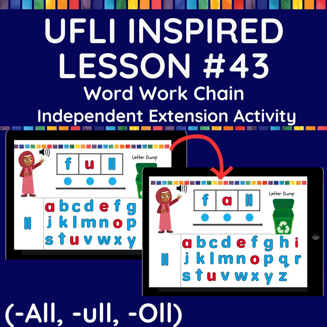 UFLI Inspired Extension Lesson 43 all/oll/ull Word Work - Etsy