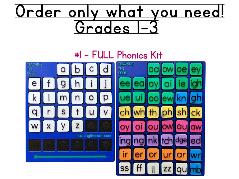 Multisensory Phonics Tiles & Word Building Board Mats Kits | Word ...