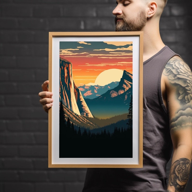 Printable, Yosemite National Park Poster, Instant Download Travel ...