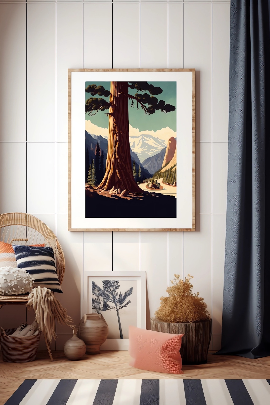 Printable Giant Sequoia Tree Poster, Sequoia National Park, California ...
