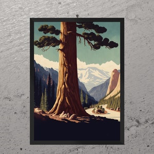 Printable Giant Sequoia Tree Poster Sequoia National Park - Etsy