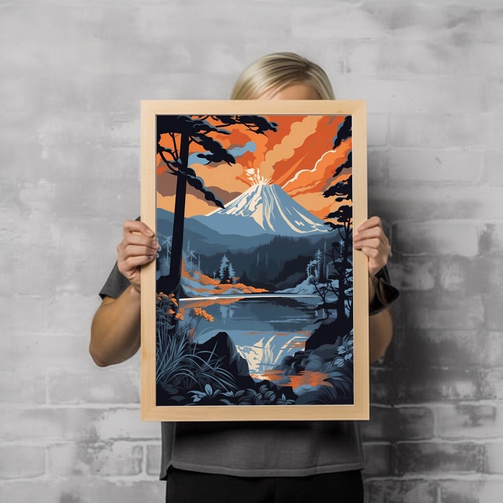 Printable Volcano National Park Poster, Hawaii Travel Poster, Hawaii ...