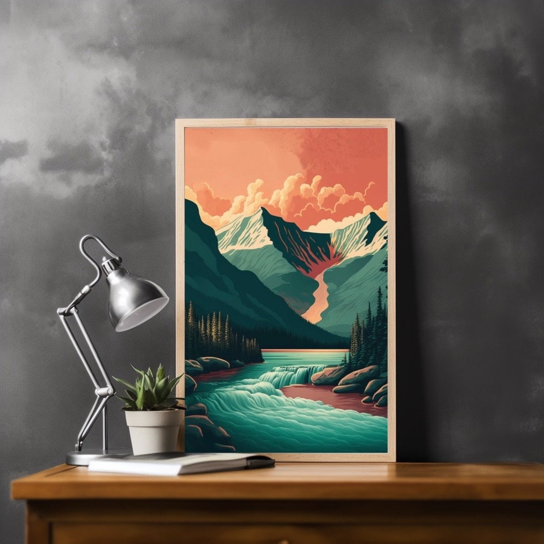 Printable Jasper National Park, Digital Download, Travel Style Poster ...