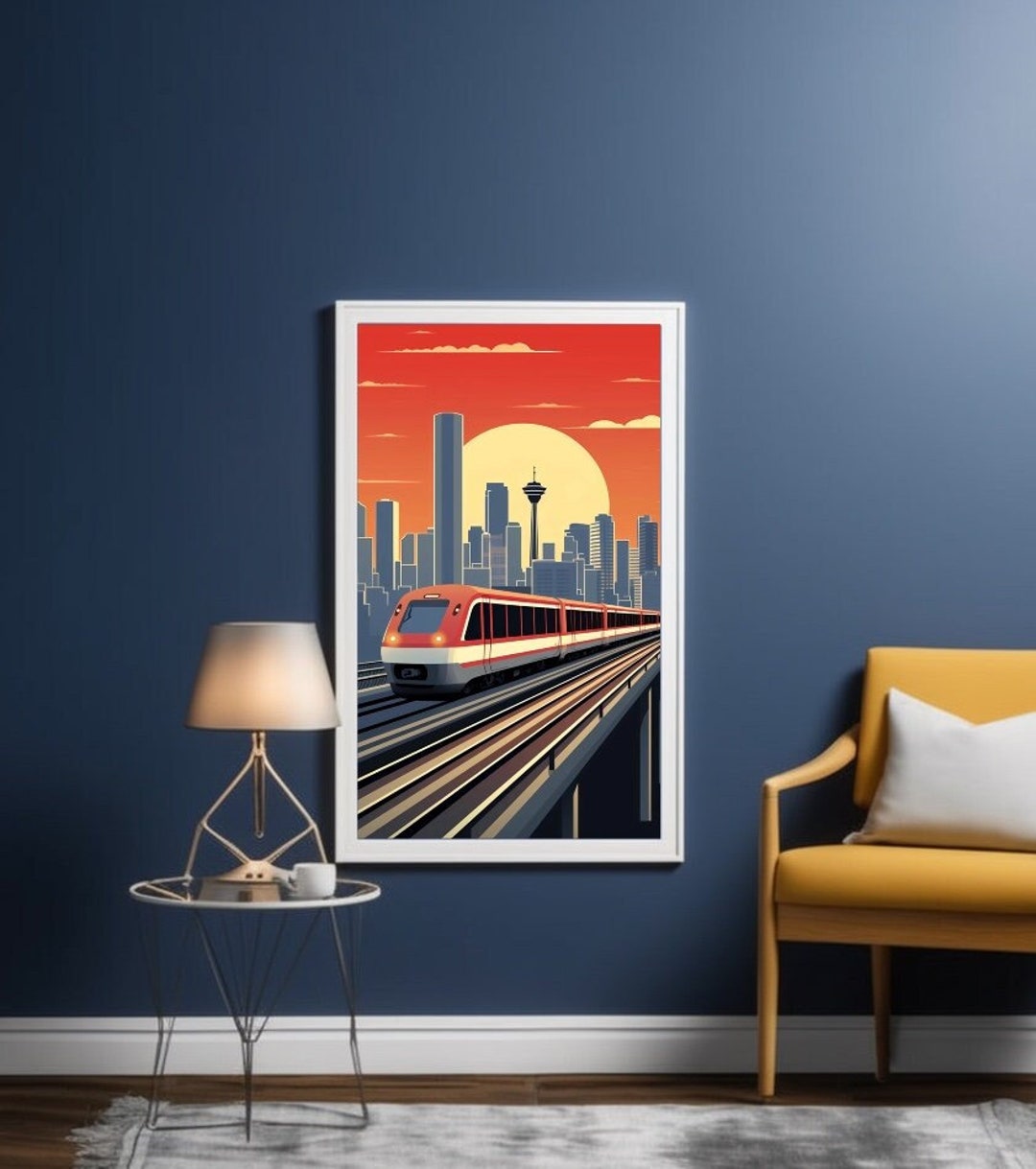 Printable City Skyline Poster, Calgary Themed, Instant Download ...
