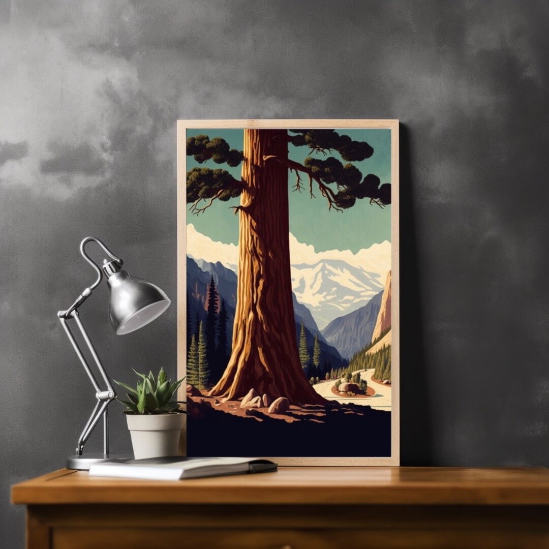 Printable Giant Sequoia Tree Poster Sequoia National Park - Etsy