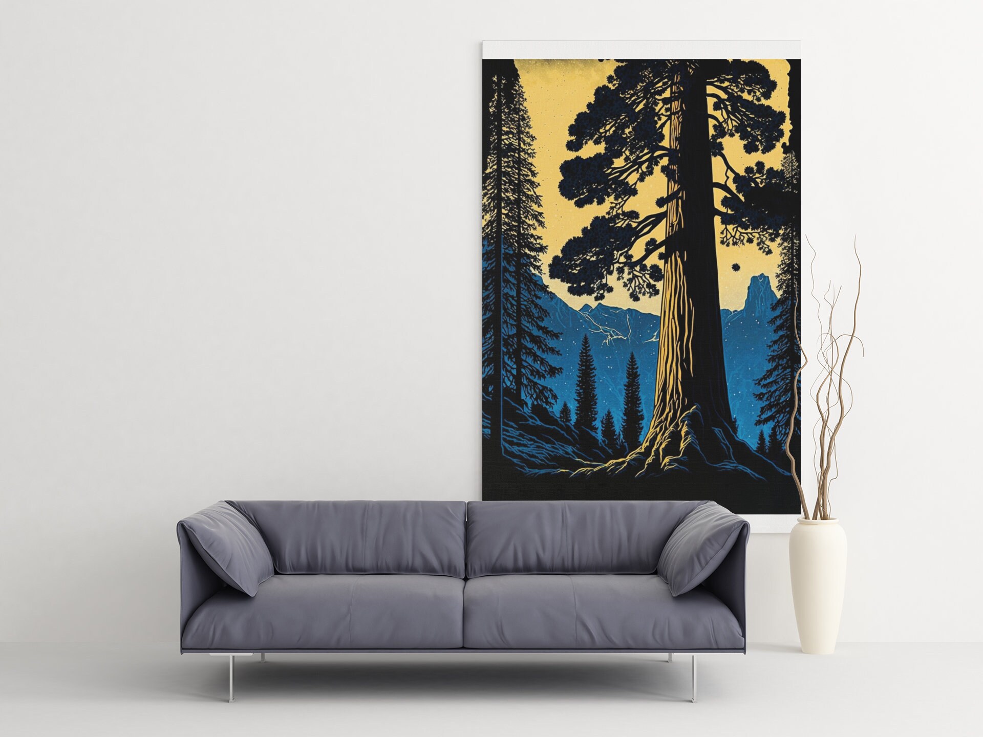 Printable Giant Sequoia Tree Poster, Sequoia National Park, California ...