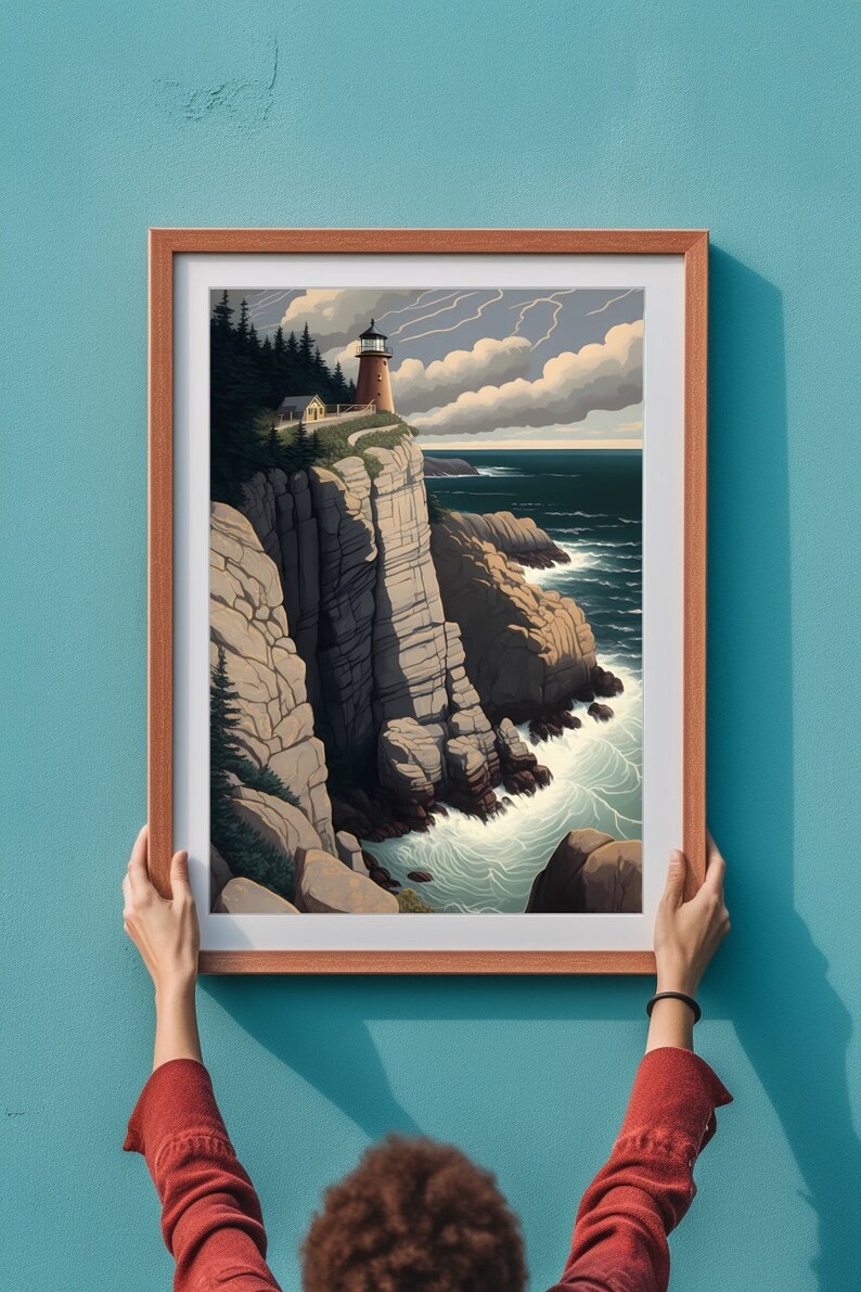 Printable Acadia National Park, Digital Download, Travel Style Poster ...