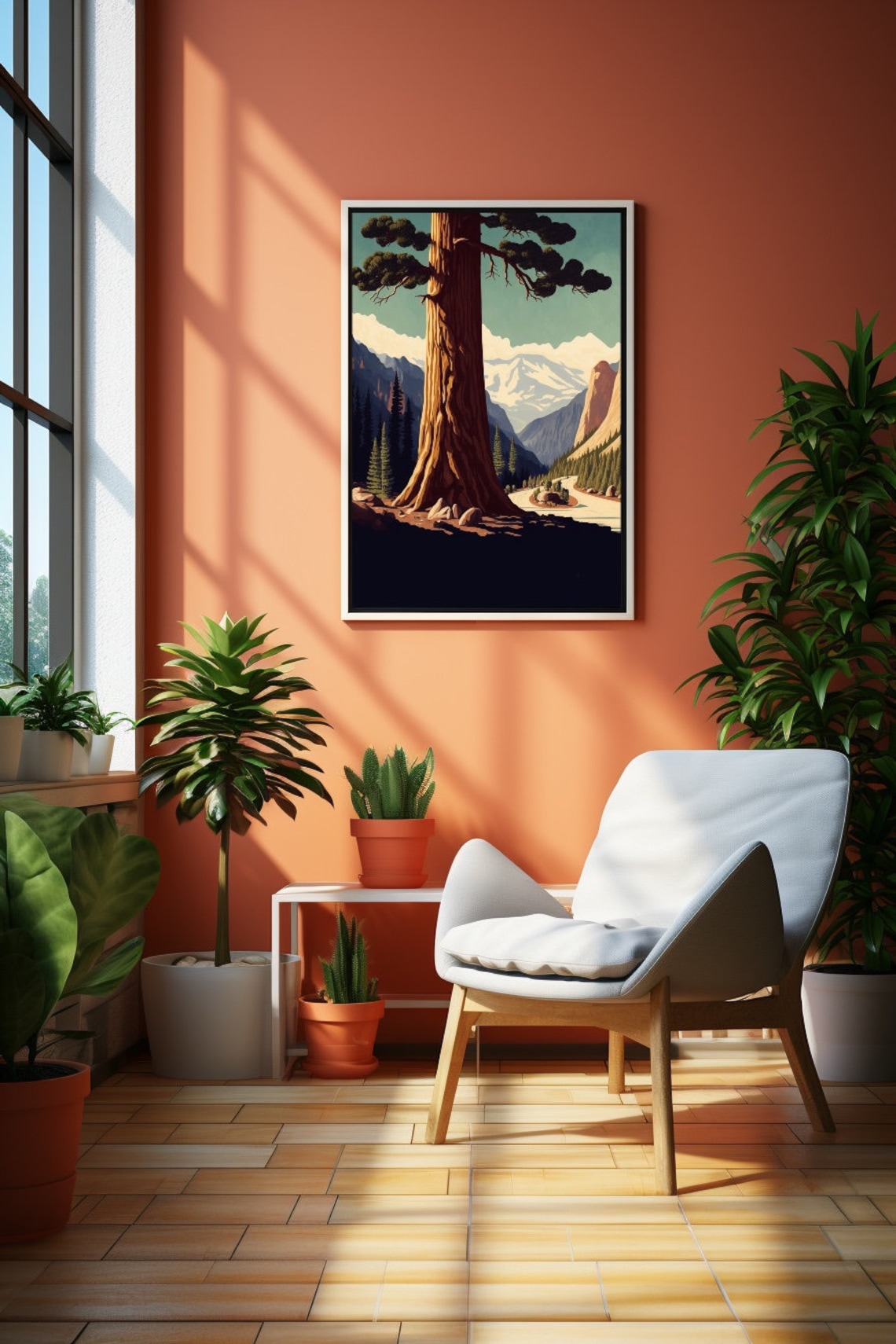 Printable Giant Sequoia Tree Poster, Sequoia National Park, California ...