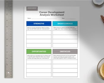 Career Development Plan Worksheet Editable PDF/WORD Format Simple ...