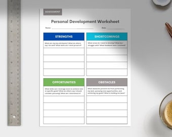 Career Development Plan Worksheet Editable PDF/WORD Format Simple ...