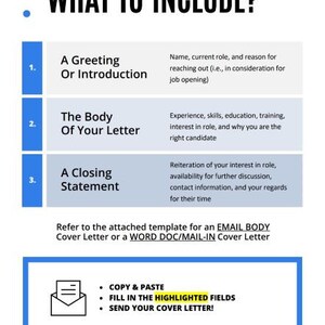 Cover Letter Template & Guide Editable Format WORD Doc Fill in the ...