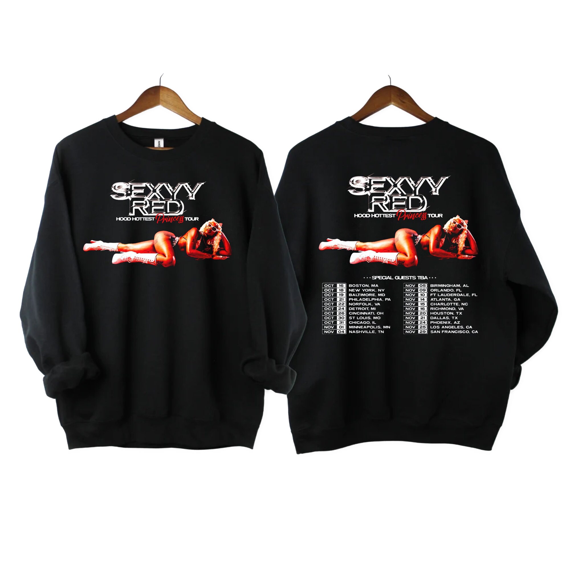 Sexyy Red Hood Hottest Princess Tour 2023 T Shirt Rapper Etsy