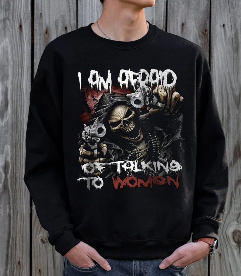 Im Afraid of Women Evil Skeleton Scared of Women Meme Hard - Etsy Canada