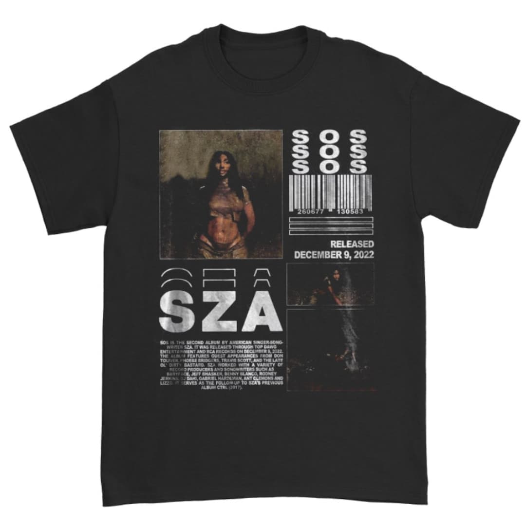 SZA SOS Album Shirt, Sza New Album Aesthetic T-shirt, Music Rnb Singer ...