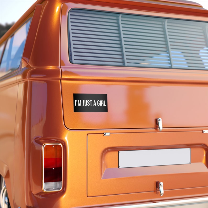 Im Just A Girl Bumper Sticker, Funny Car Decal Gift for Women Best ...