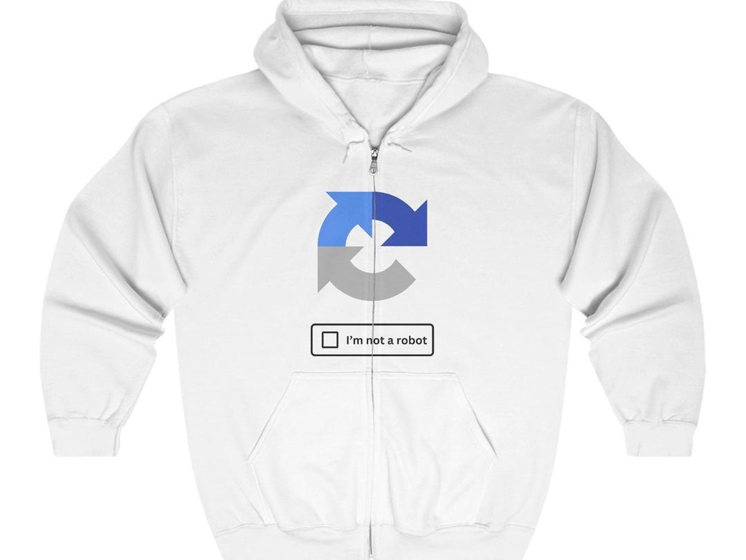 Im Not A Robot Zip up Hoodie, Techie Hooded Sweatshirt, Hacker Sweater ...