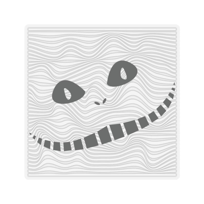 Cursed Smile Sticker, Psychedelic Laptop Decoration Vinyl Sticker, Evil ...