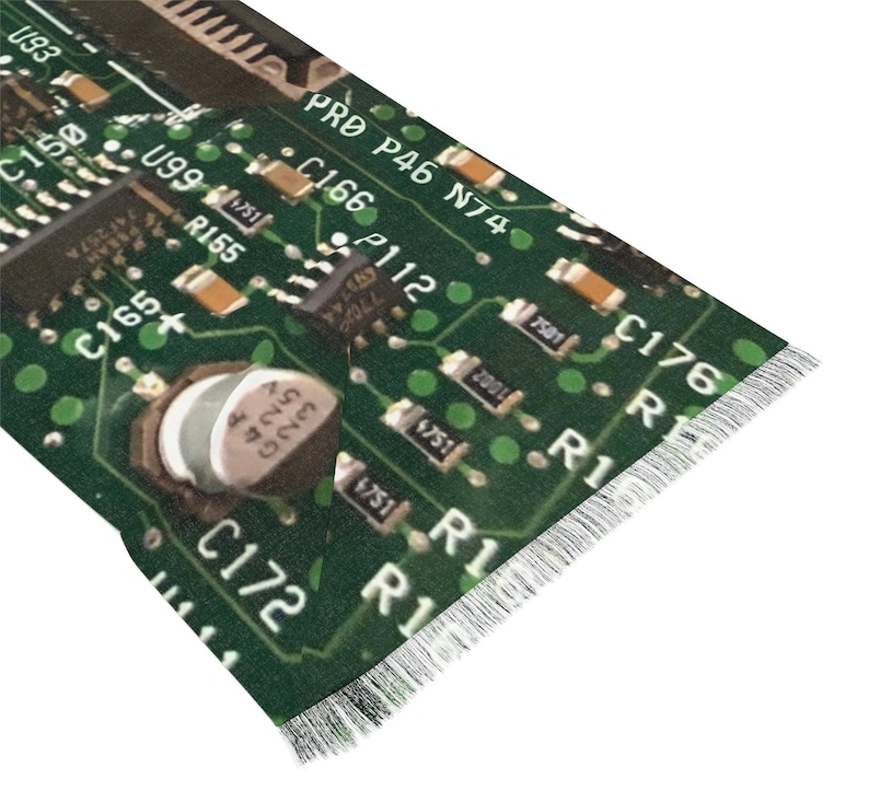 Circuit Board Pashmina, PCB Motherboard Tech Cyber Shawl, EDM Cyberpunk ...