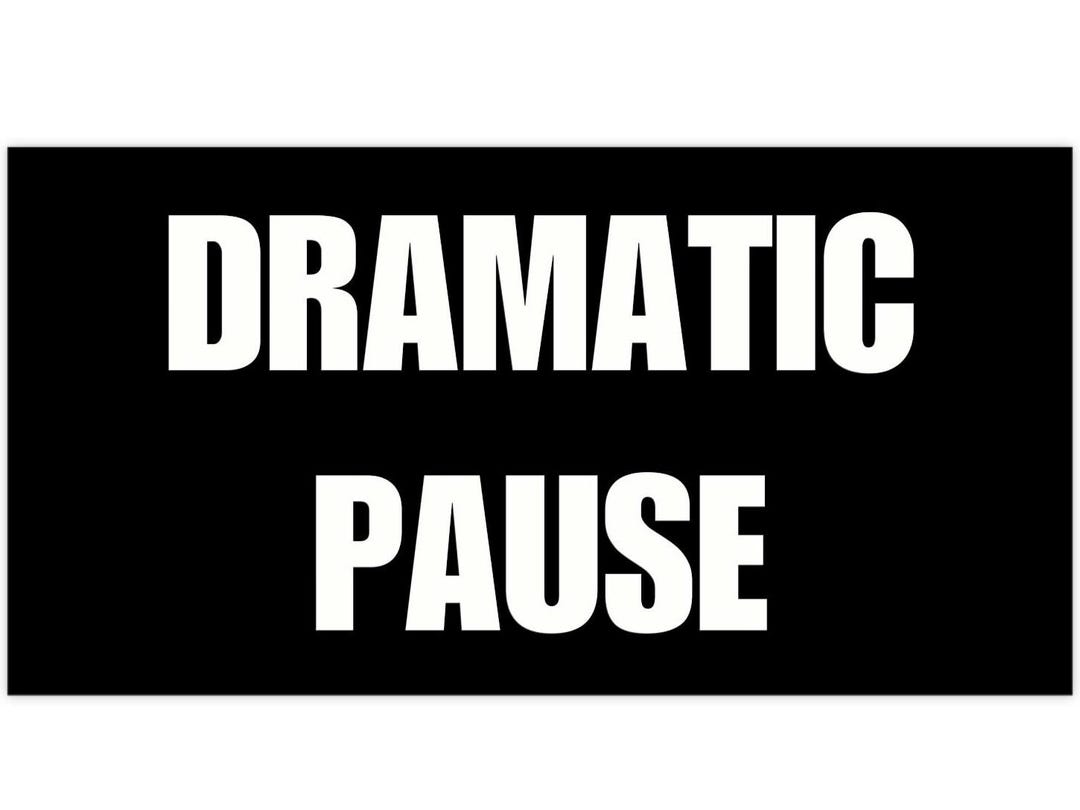 Dramatic Pause Car Sticker, Funny Meme Joke Bumper Sticker for Actor ...