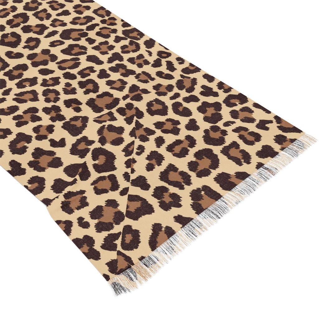 Leopard Print Pashmina, Maximalist Gift, Bohemian Gift Secret Santa ...
