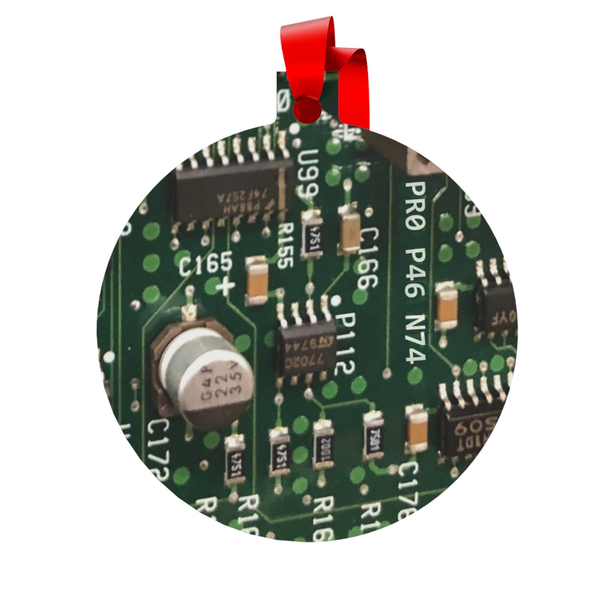 Circuitboard Christmas Tree Decoration With Metallic Tones - Etsy