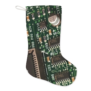 Circuit Board Stocking, Geeky Motherboard Tech Christmas Holiday ...