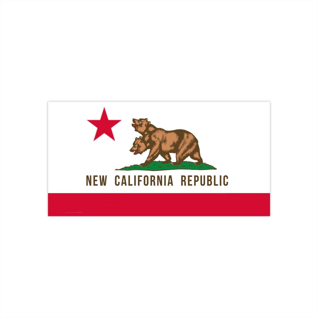 New California Republic Flag Bumper Sticker, Dystopian Vinyl Decal NCR ...