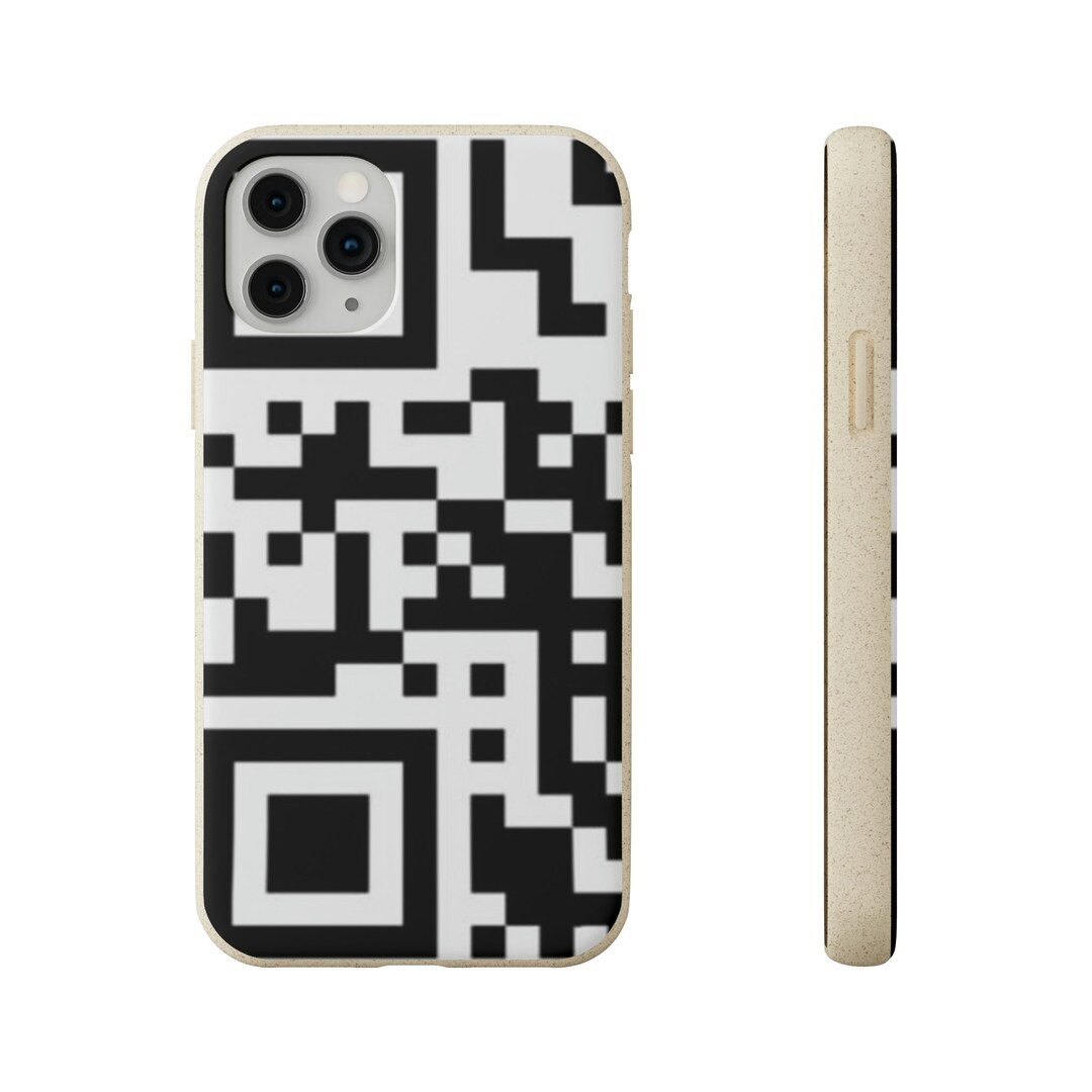 QR Print Sustainable Phone Case iPhone Pro Max 13 12 Mini 11 S20 ...
