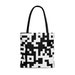 QR Print Tote Bag, Black and White Tote Bag, Geometric Pattern Tote Bag ...