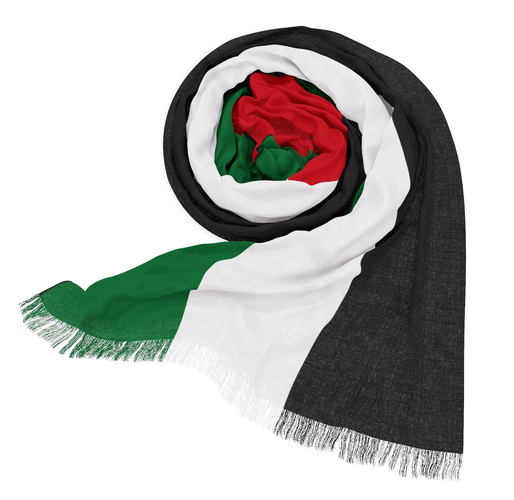 Palestinian Flag Pashmina, Palestine Flag Shawl Clothing Accessory for ...