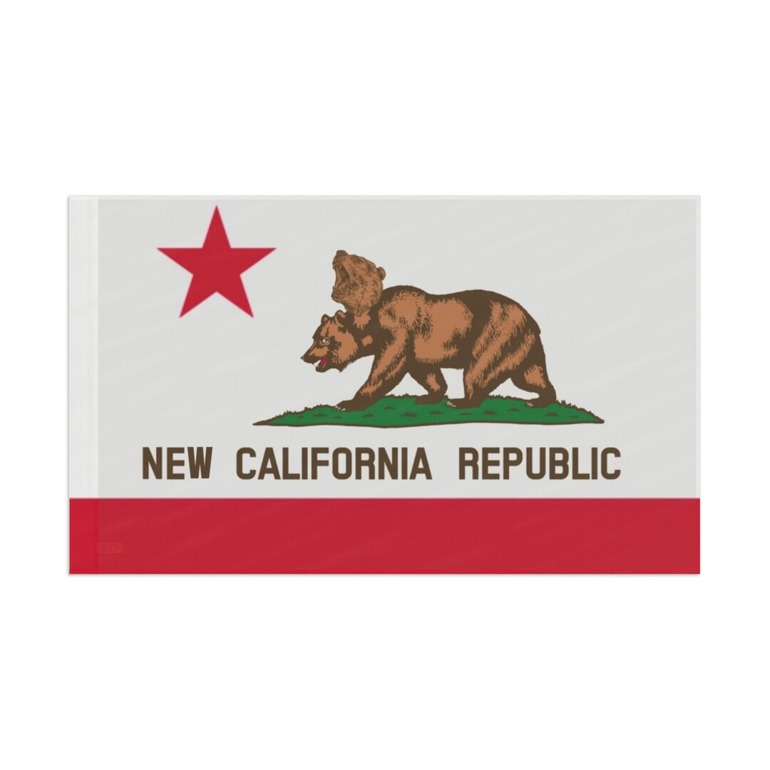 New California Republic Flag, Dystopian Banner Tapestry Canvas Artwork ...