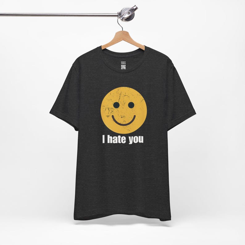 I Hate You Smiley Face T-shirt, Cute Bipolar T Shirt for Men Women ...