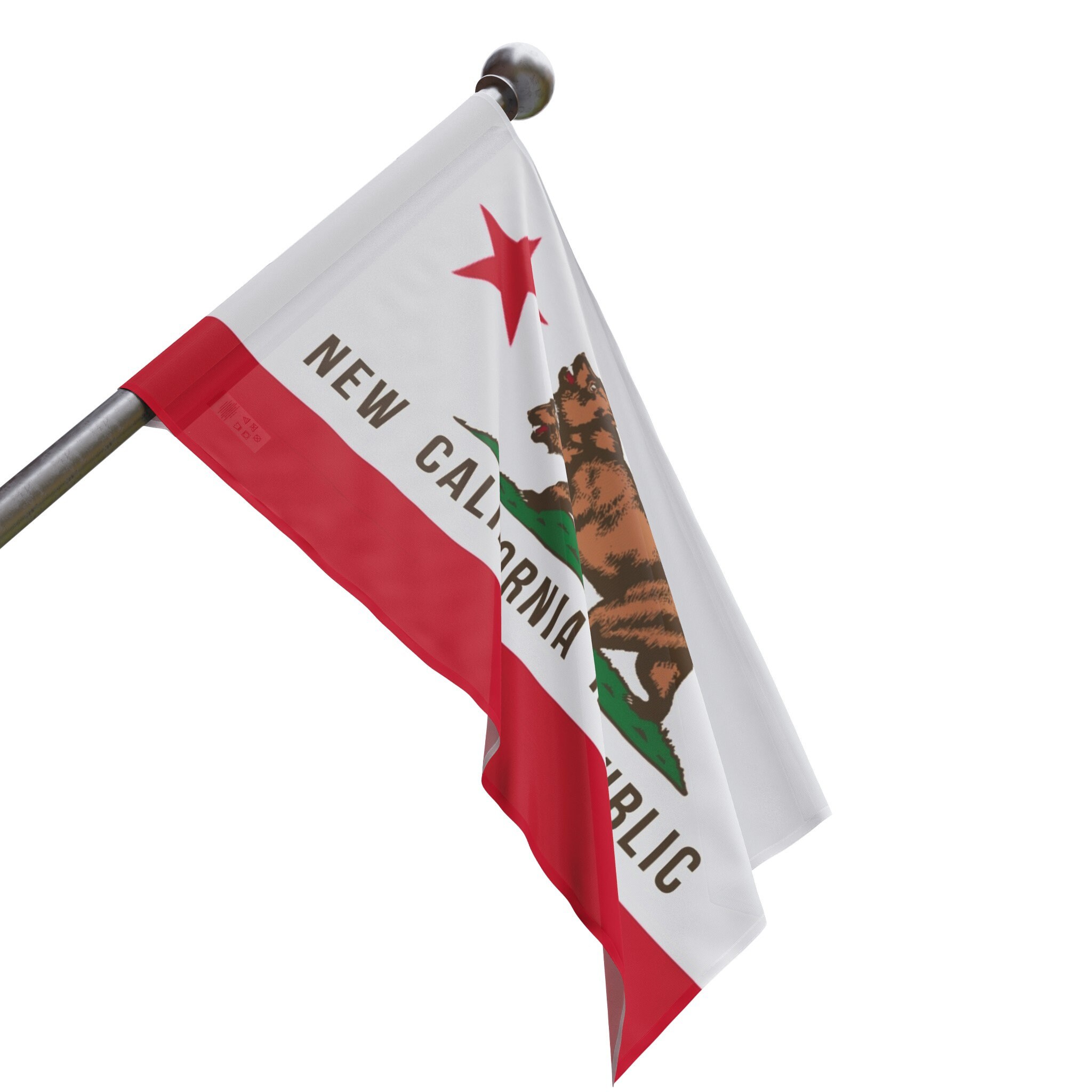 New California Republic Flag, Dystopian Banner Tapestry Canvas Artwork ...