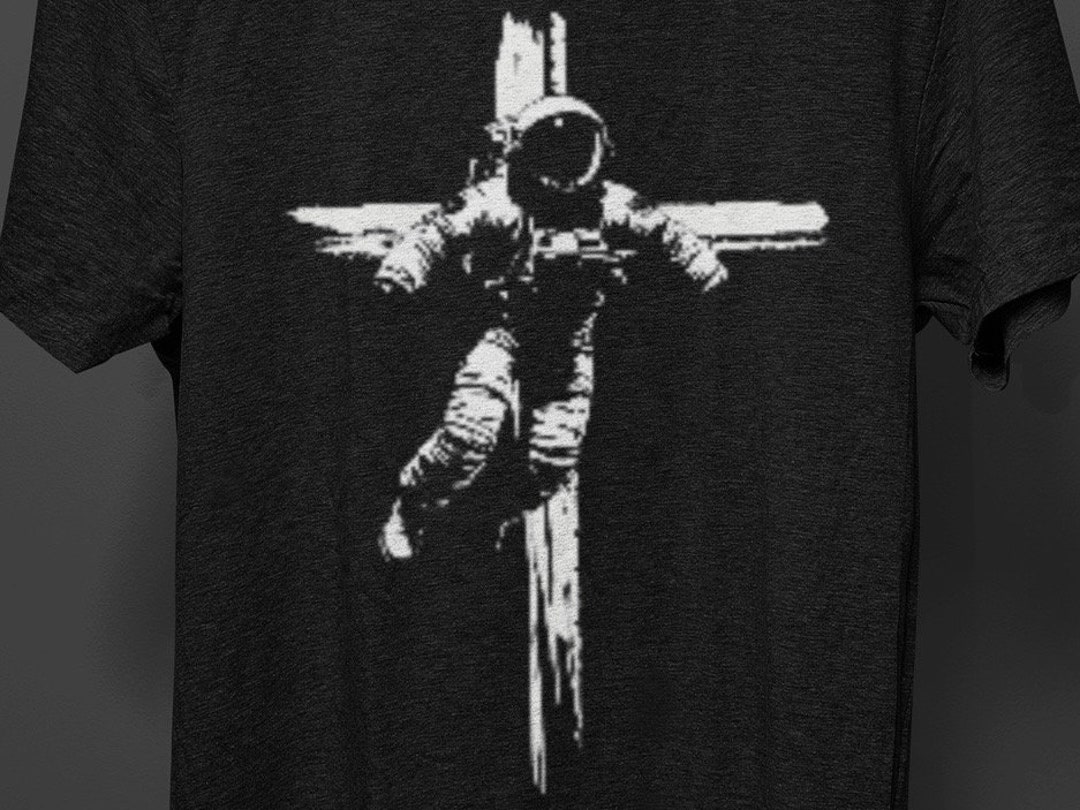 Astronaut Jesus T-shirt NASA Religion Goth Alt Oversize Tee Futurism ...
