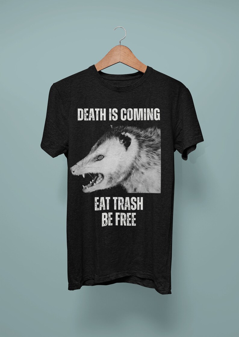 Death is Coming Possum T Shirt, Trippy Opossum Psychedlic T-shirt ...