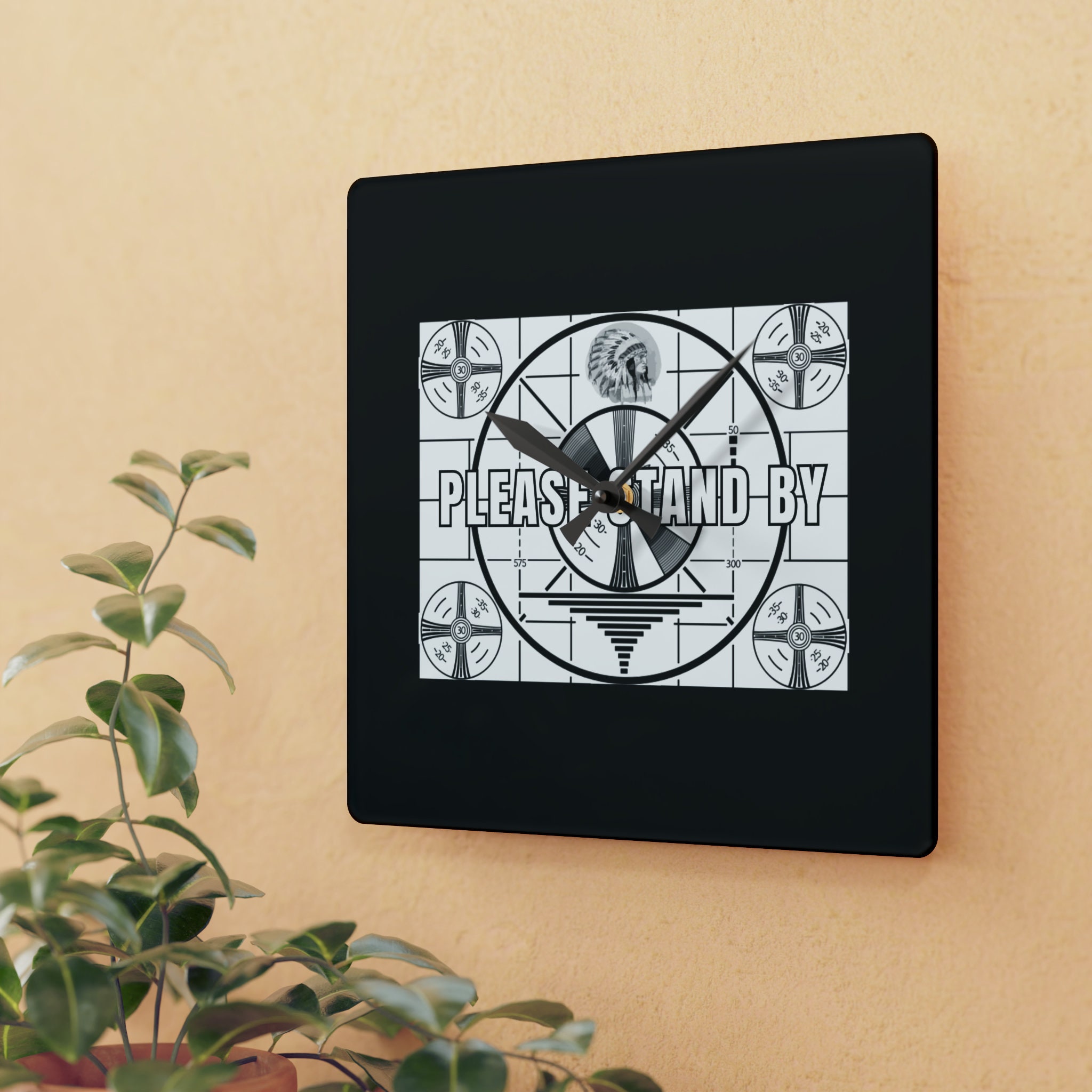 Please Stand by Test Pattern Wall Clock Retro Television - Etsy
