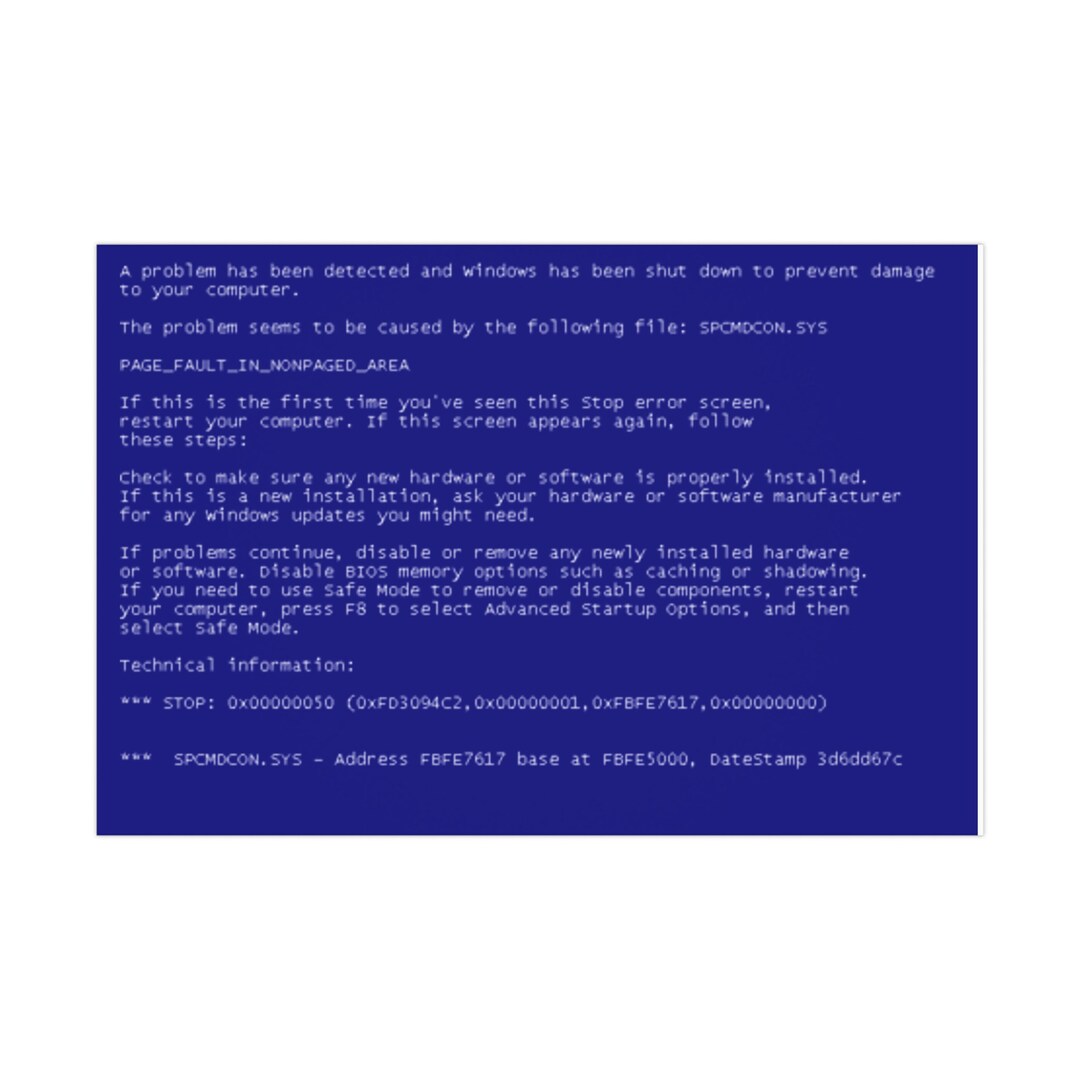 BSOD Wrapping Paper Blue Screen of Death Gift Wrap Geeky - Etsy