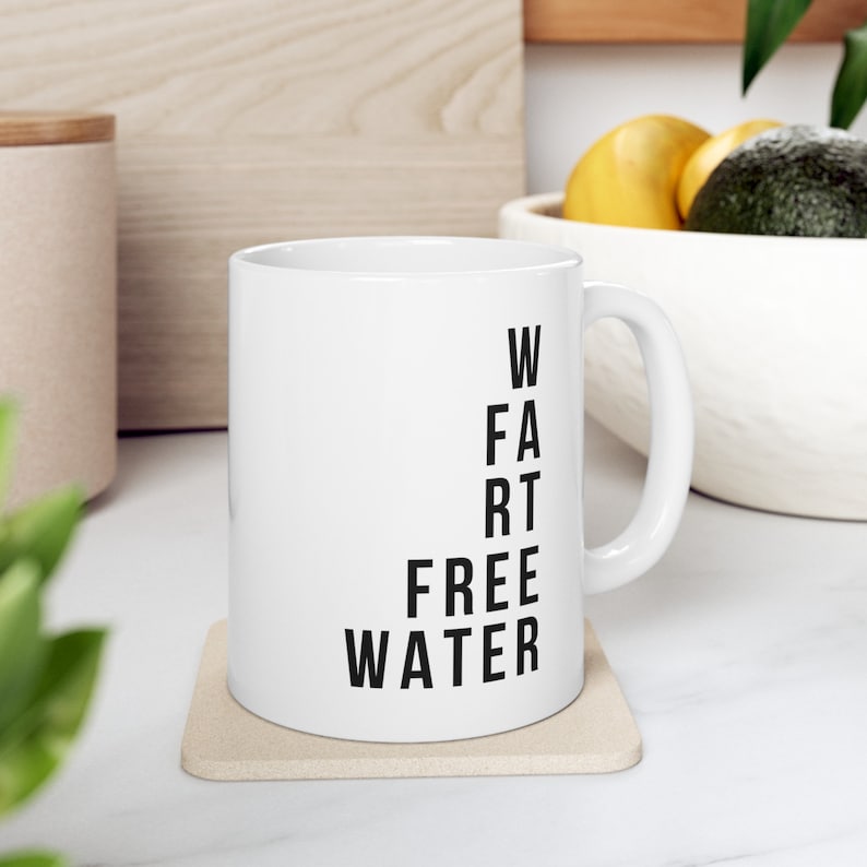 Fart Free Water Mug, Funny Pun Unique Gift for Best Friend, Silly ...