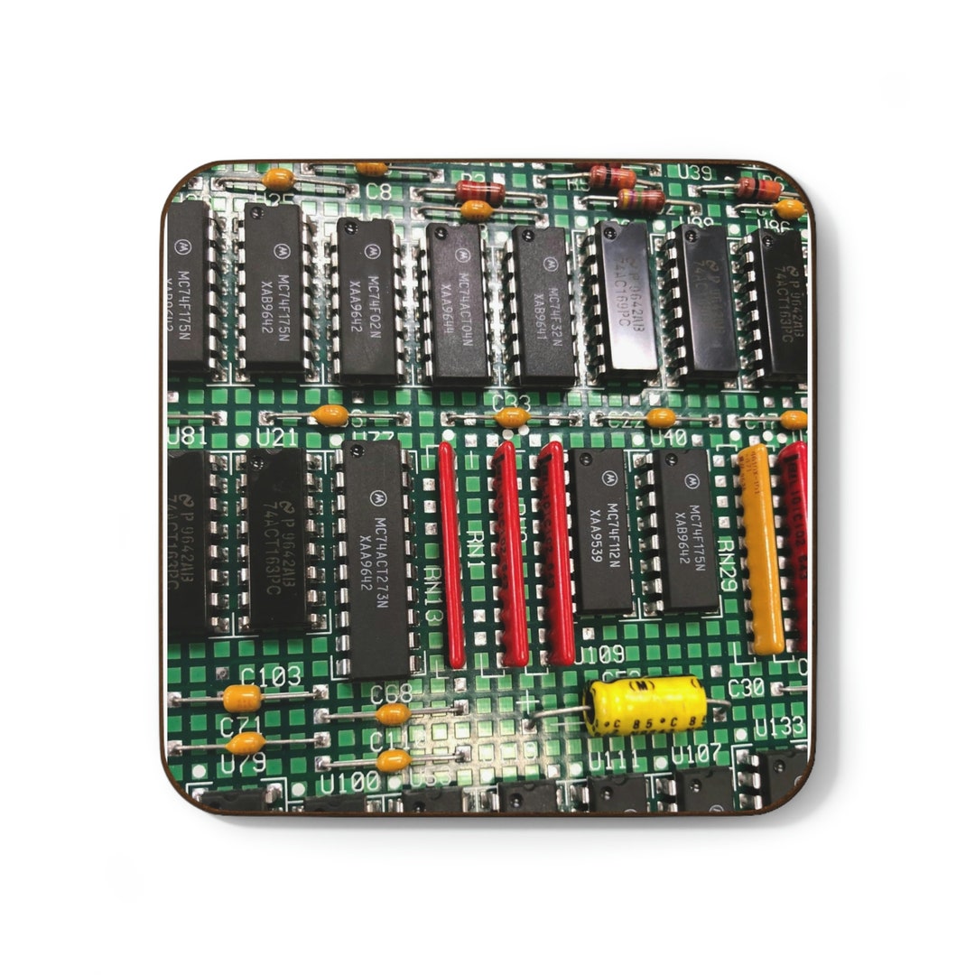 Circuit Board Coaster Geeky Motherboard PCB Gamer Decor Hacker Engineer ...