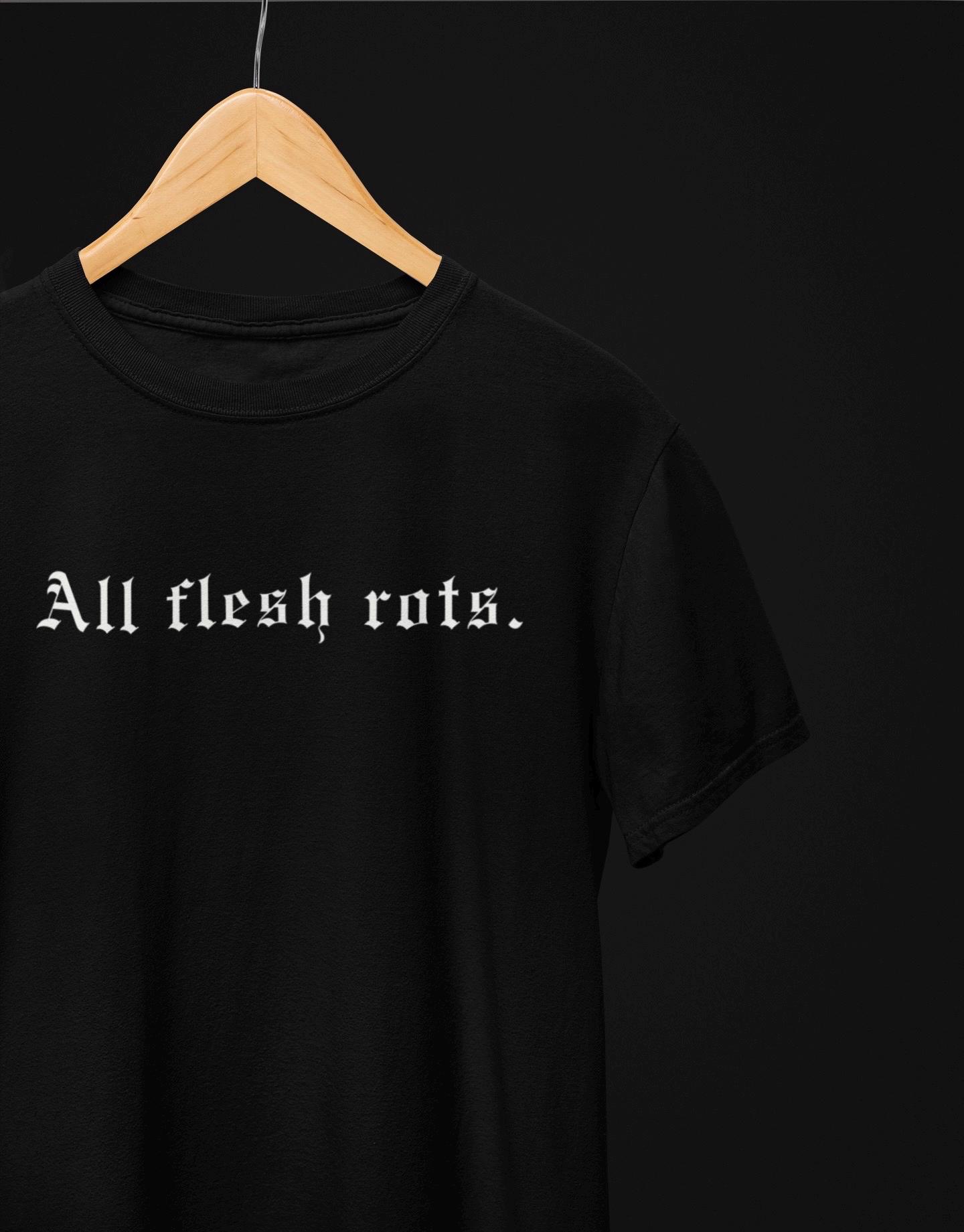 All Flesh Rots T-shirt, Dark Horror T Shirt for Men Women, Occult ...