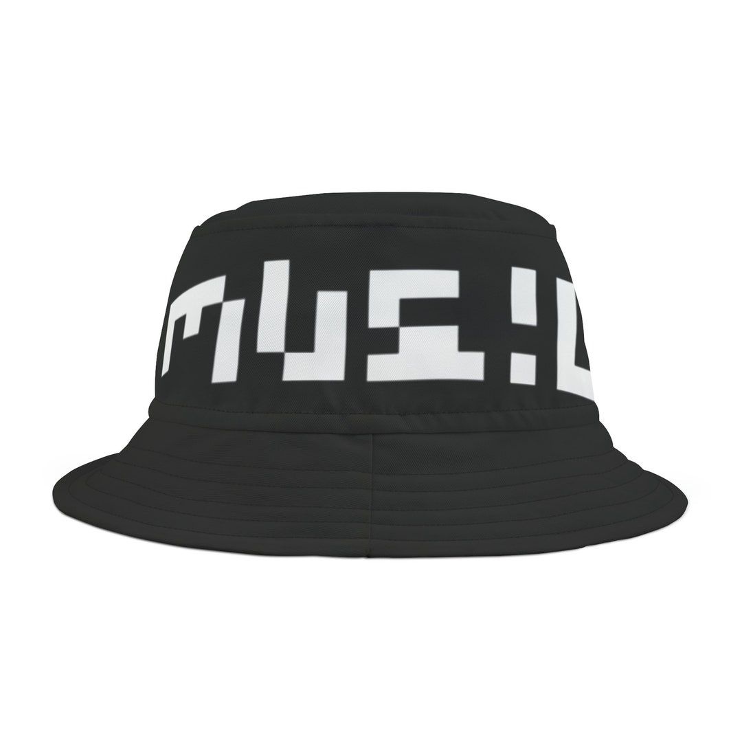 MUSIC Bucket Hat Unisex Black Fisherman Cap Rave Style - Etsy