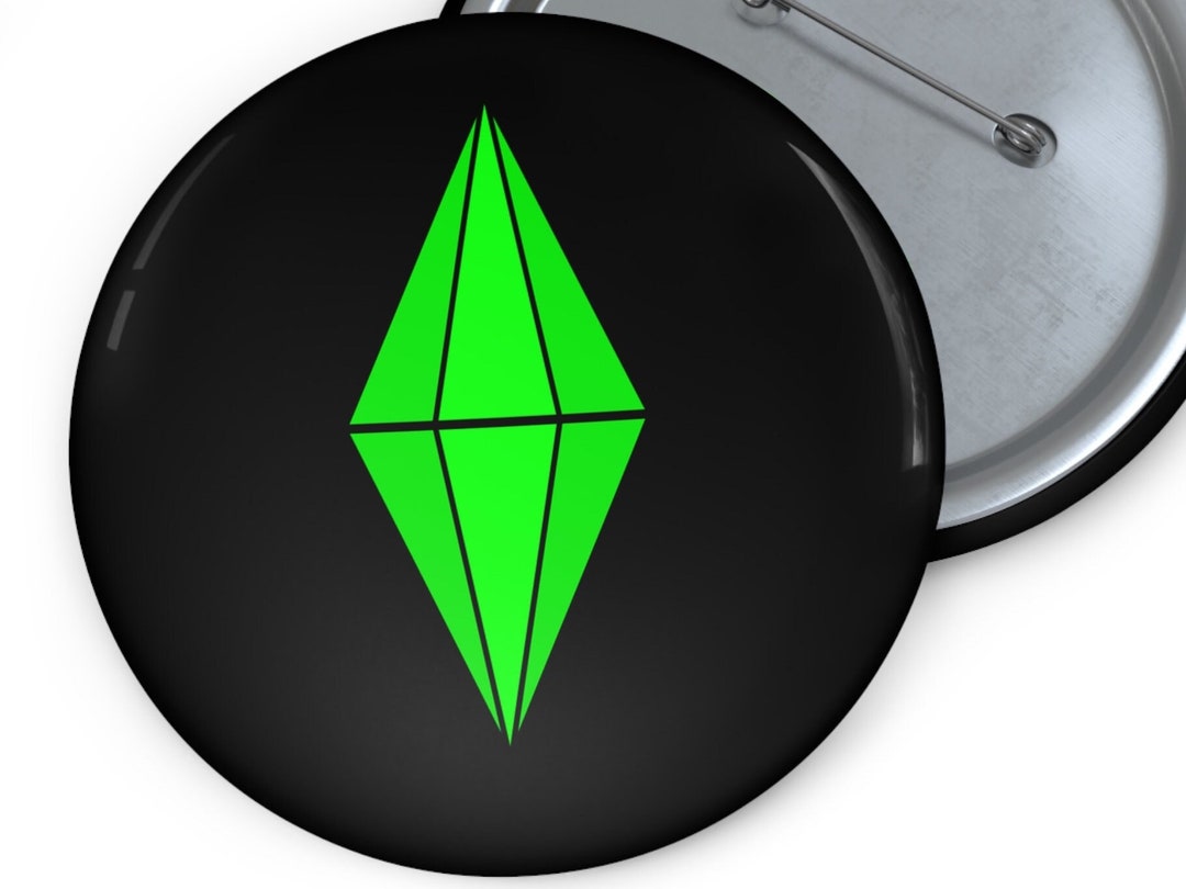 Sim Plumbob Pinback Button Badge, Button Pin Gift for PC Gaming Nerd ...