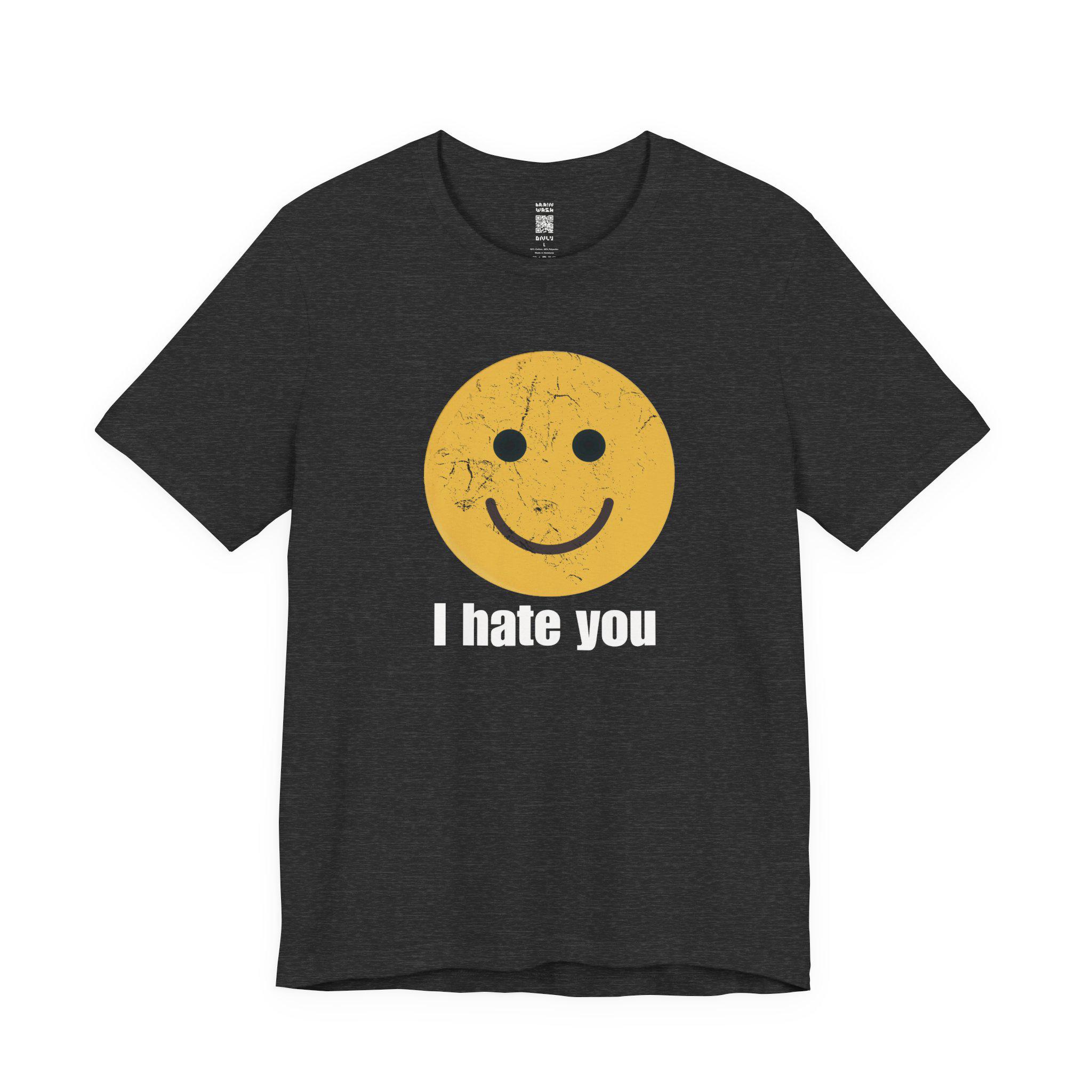 I Hate You Smiley Face T-shirt, Cute Bipolar T Shirt for Men Women ...