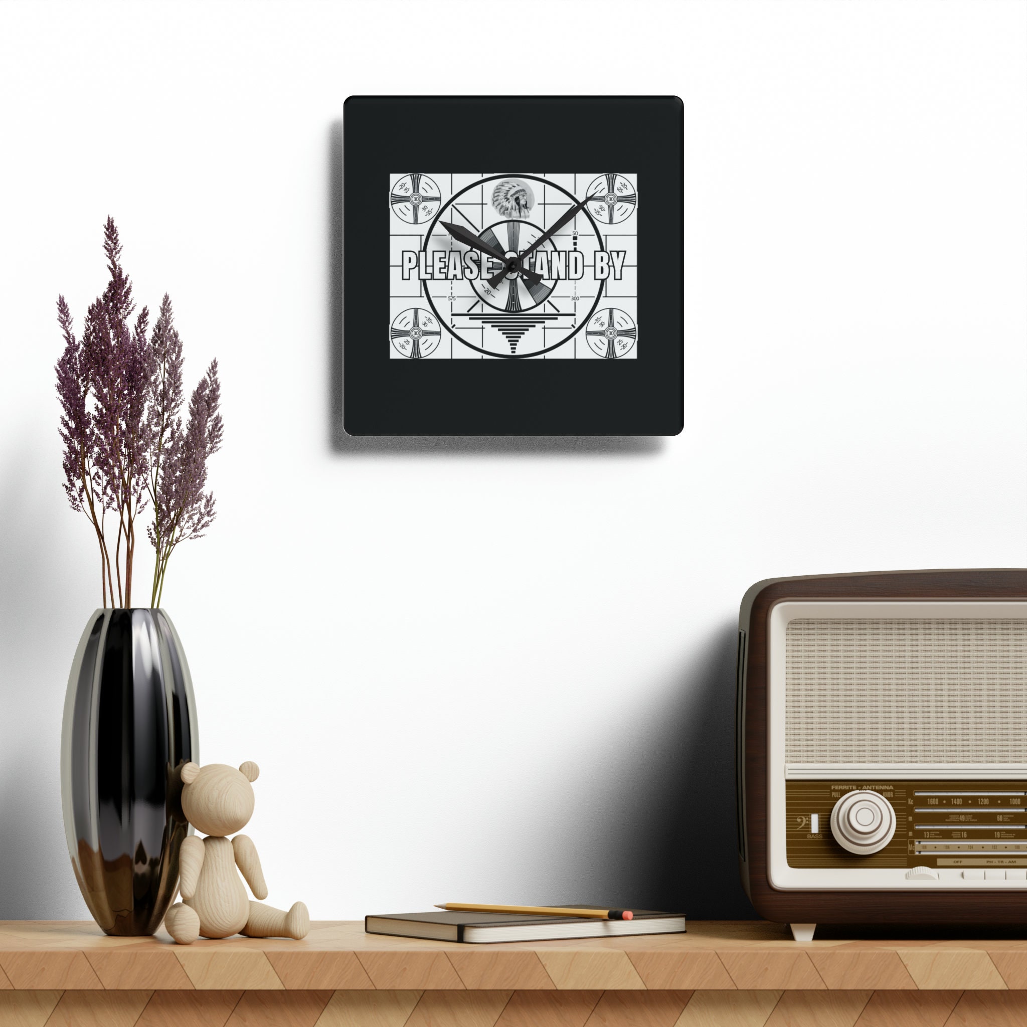 Please Stand by Test Pattern Wall Clock Retro Television - Etsy