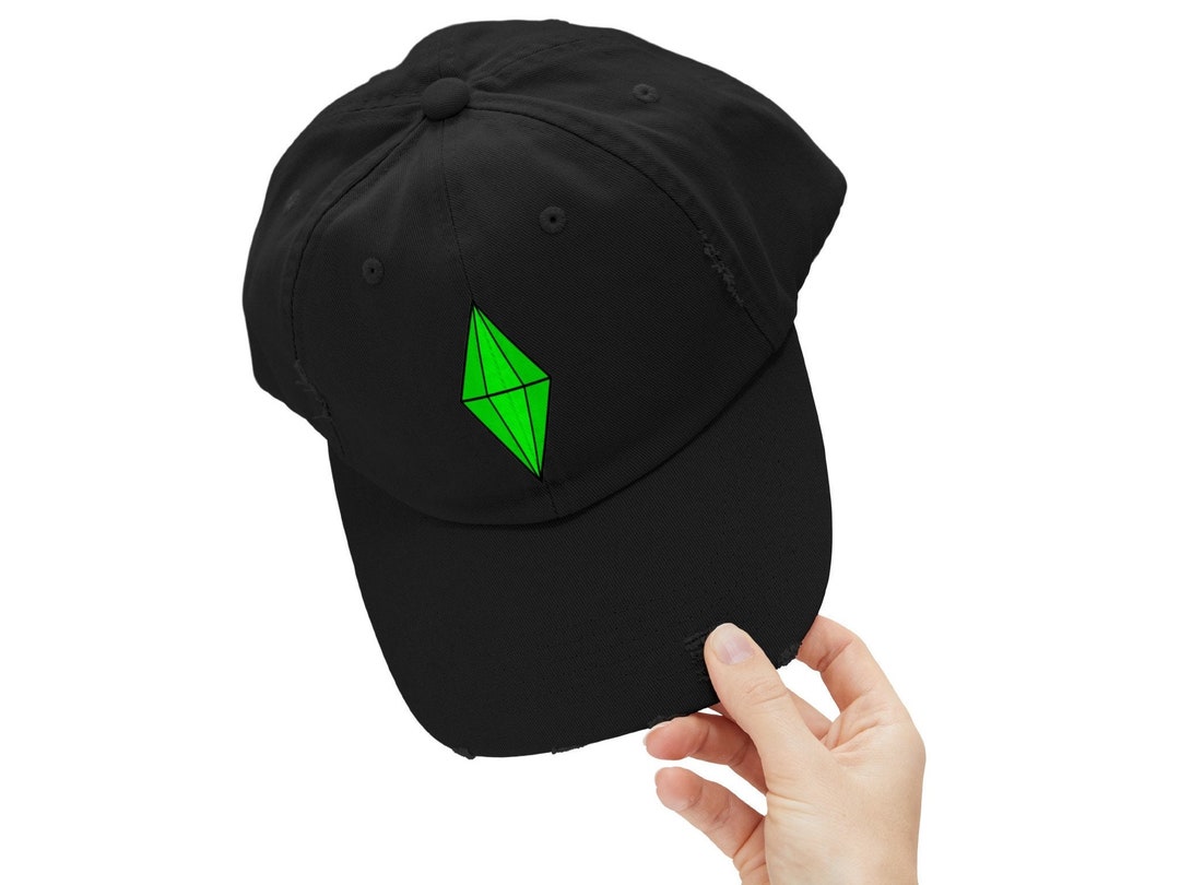 Sim Plumbob Hat, Distressed Plumbob Cap, Baseball Cap for Gamer Gift ...