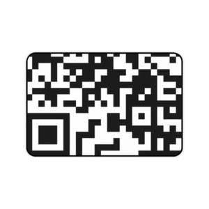 QR Code Desk Mat, Black and White Computer Mat, PC Gamer Gift, Tech ...